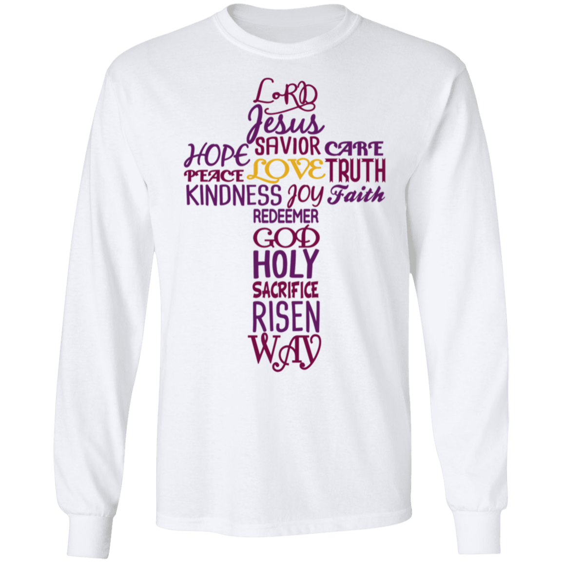 Jesus Wordle LS T-Shirt – Now Ya Talkin Tees 2